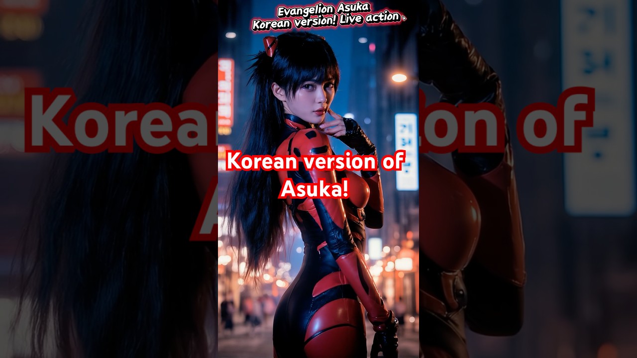 Korean version of Asuka!                        #evangelion #airport #ai #aivideo#asuka