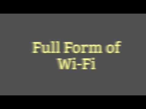 What is the Full Form of Wi-Fi