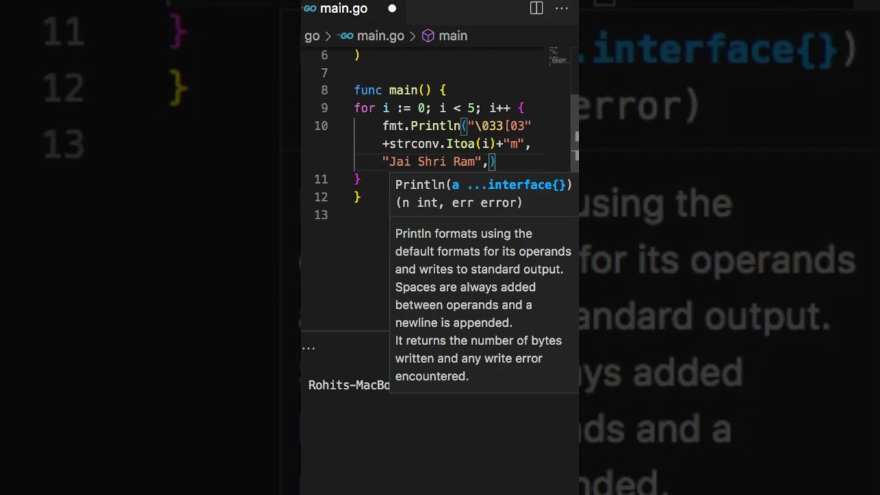 Jai Shri Ram #coding #golang #ram #code #programming #ramayan