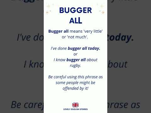 BRITISH ENGLISH VOCABULARY | What does bugger all mean? | Lovely English Stories #shorts