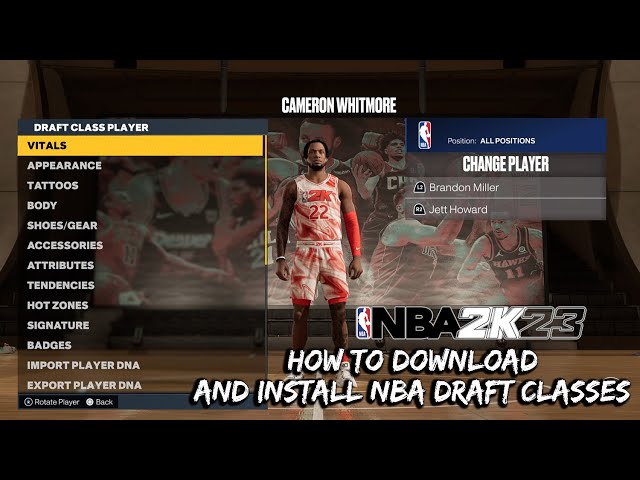How to change draft class in NBA 2K23