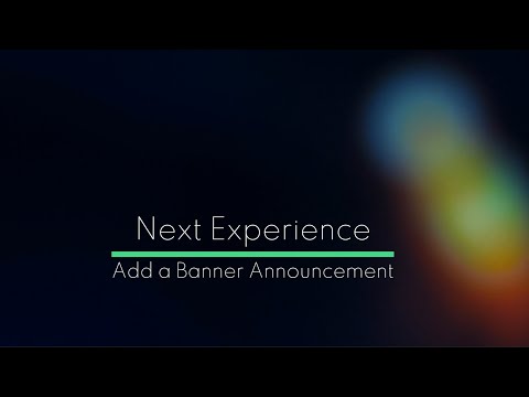 ServiceNow Quick Bytes - Banner Announcements