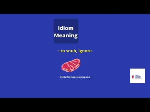 English Idiom Meanings - Give the Cold Shoulder