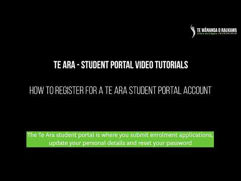 How to Register for a Te Ara Account