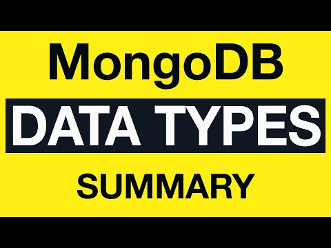 Learn MongoDB Data Types 09 Summary - Mind Luster