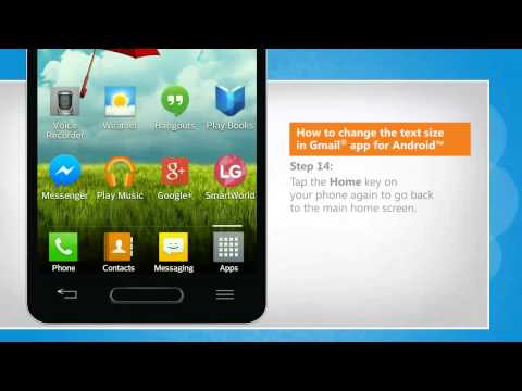 How to change the text size in Gmail® app for Android™ on LG L9