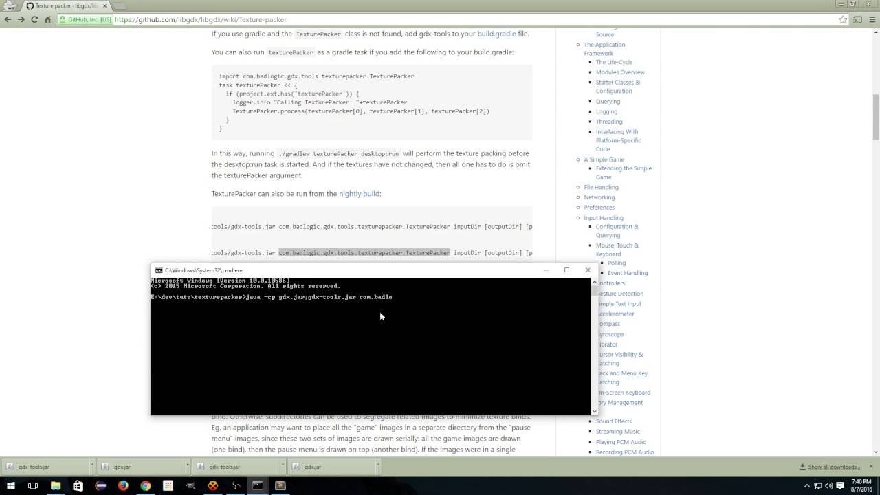 How to use LibGDX's TexturePacker tool