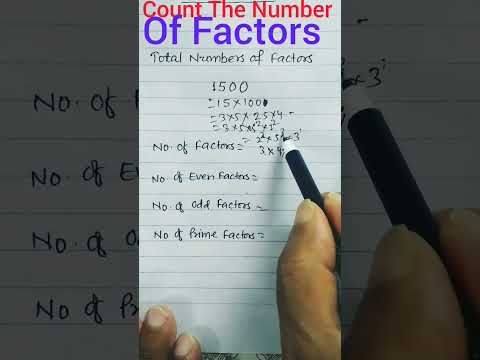 How to Find Number of Factors | Even Factors |Odd Factors | Prime Factors |# shorts #factors