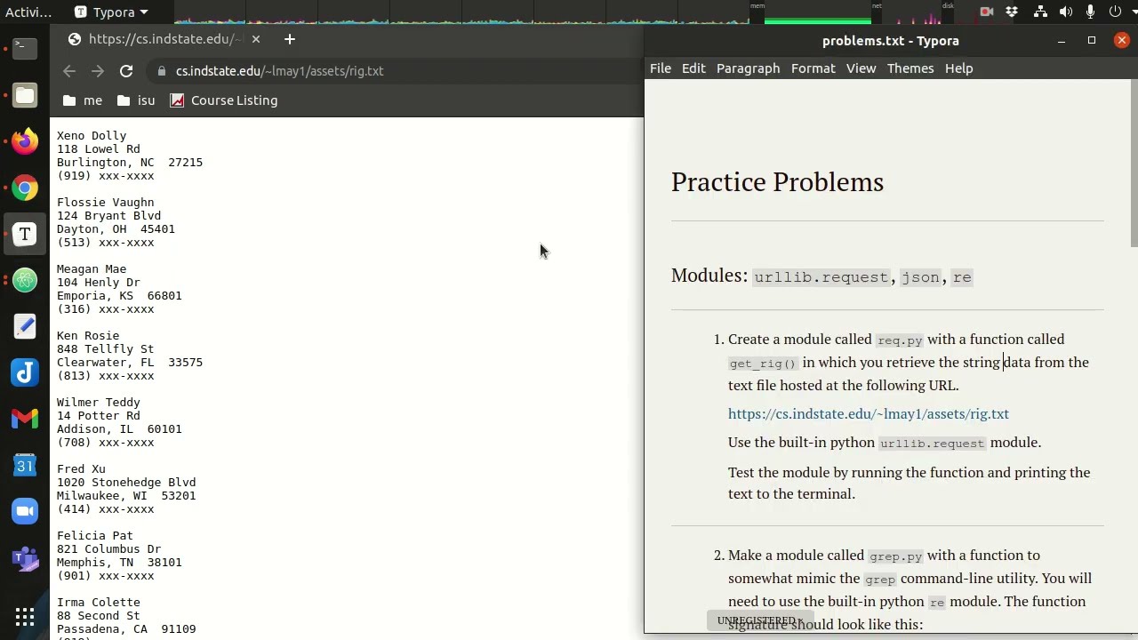 Regular Expressions - Practice Problems