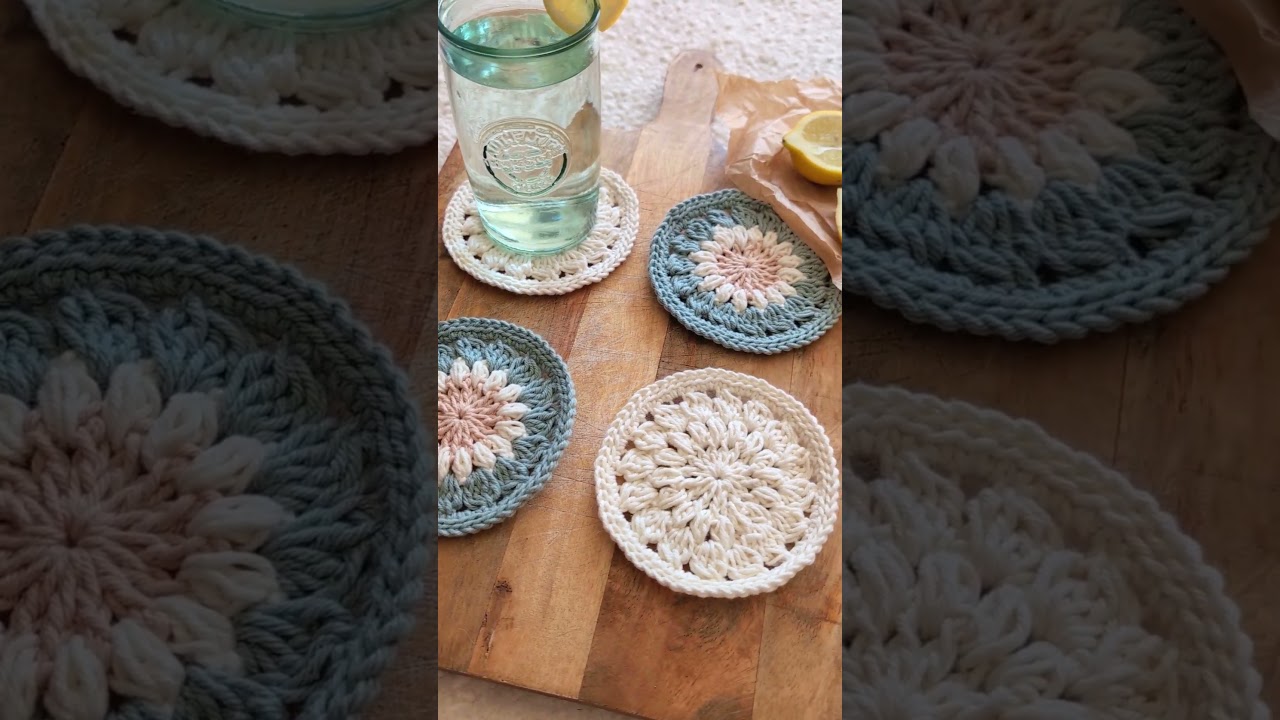 Round Crochet Coaster Pattern Tutorial - Free Pattern #crochet #freecrochetpattern