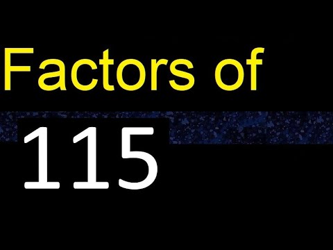 factors of 115 , how to find factors of an integer, dividers of . quick method trick fast