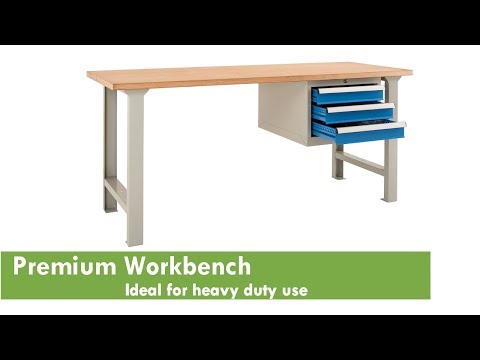 MACKAY STORAGE MULTI WORKBENCH WITH SUSPENDED PREMIUM DRAWERS Assembly video