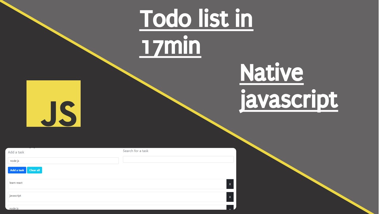 Build a Todo list app in HTML, CSS ,bootstrap  JavaScript in 2021 |JavaScript for Beginners tutorial