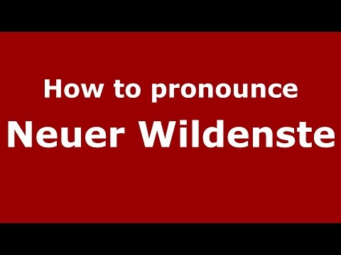 How to pronounce Neuer Wildenste (Germany/German) - PronounceNames.com