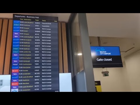 Belfast City Airport - WARNING Be CAREFUL Checking In Here WEIRD System.......