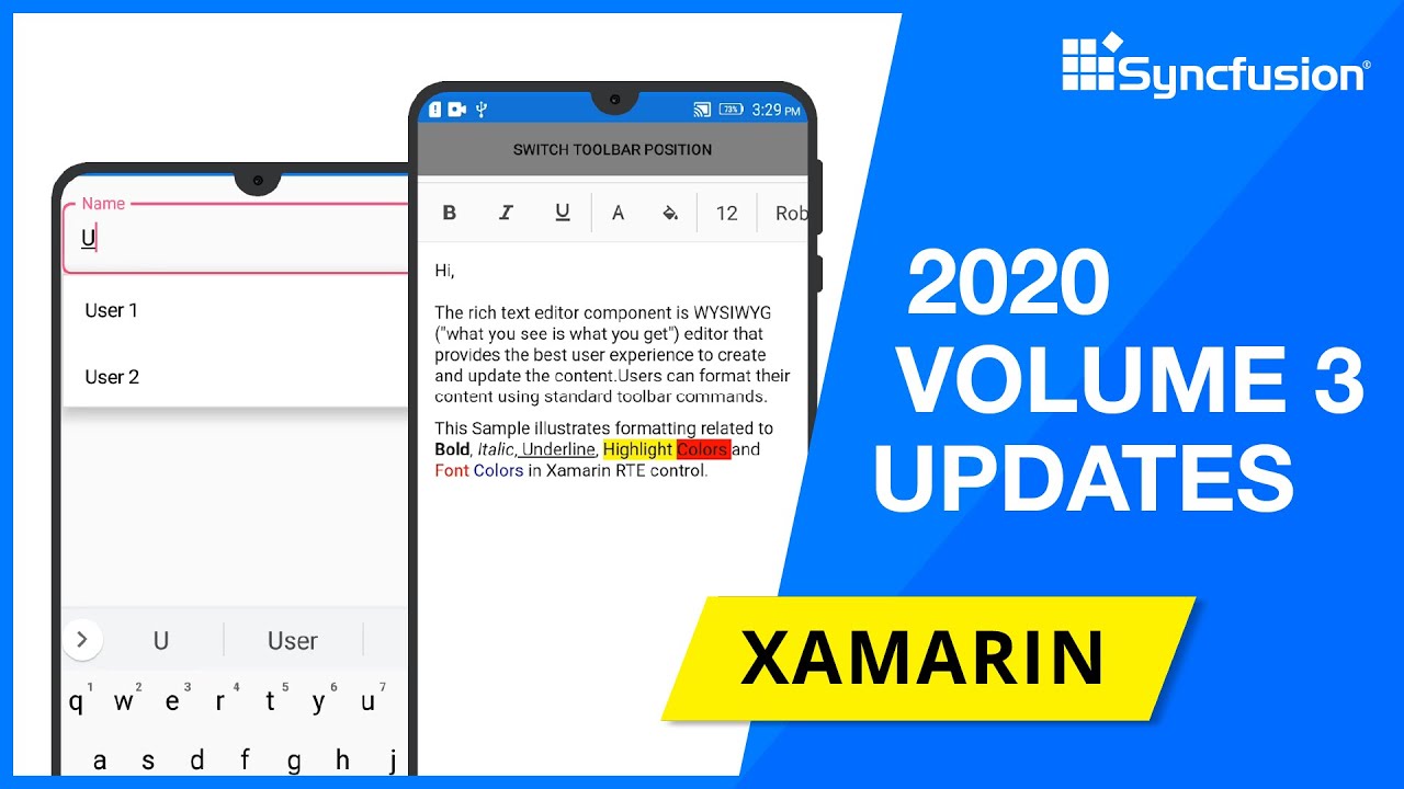 Syncfusion Xamarin Updates—2020 Volume 3