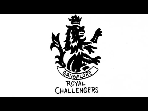 RCB Logo Drawing IPL 2025 / How to draw RCB Logo with black Pencil..