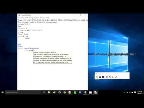 Python Idle Quick-guide: modules and functions
