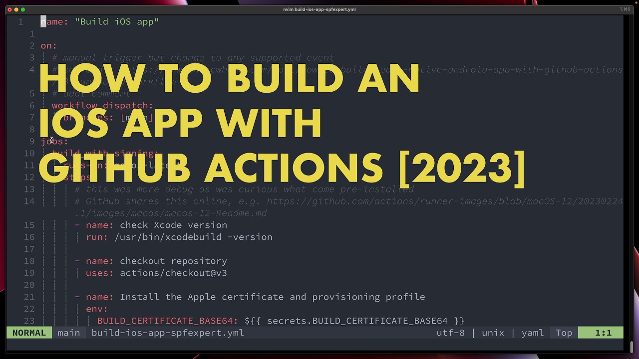 How to build an iOS app with GitHub Actions [2023]