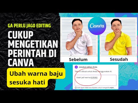 Cara Mengubah Warna Baju di Canva || ganti warna baju di canva edit warna baju