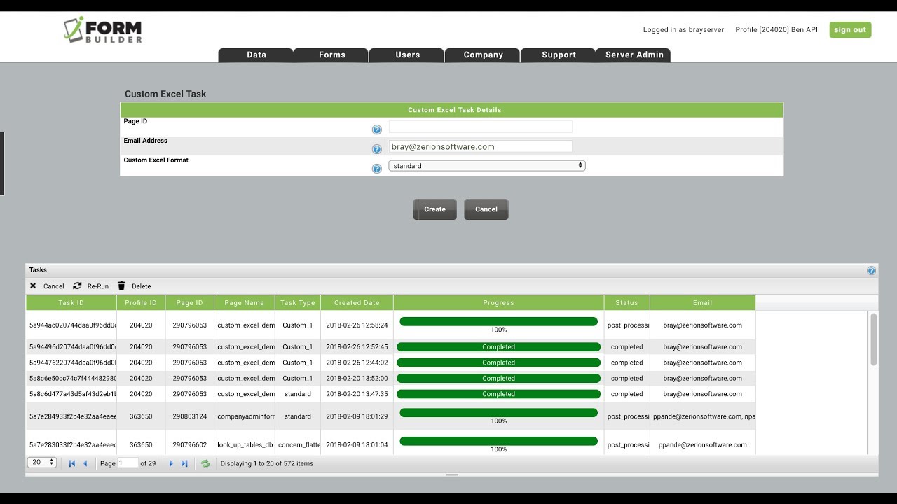 iFormBuilder Custom Excel
