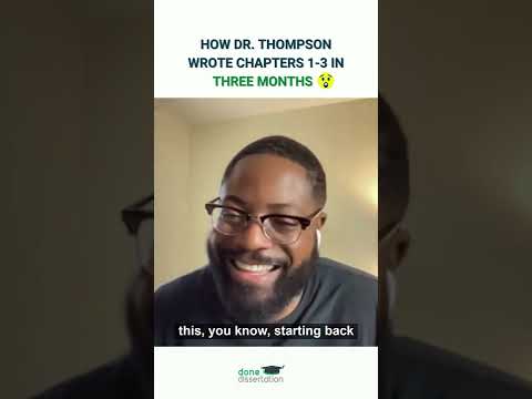 How Dr. Thompson Wrote His Dissertation Proposal in 3 Months #phd #dissertation #shorts