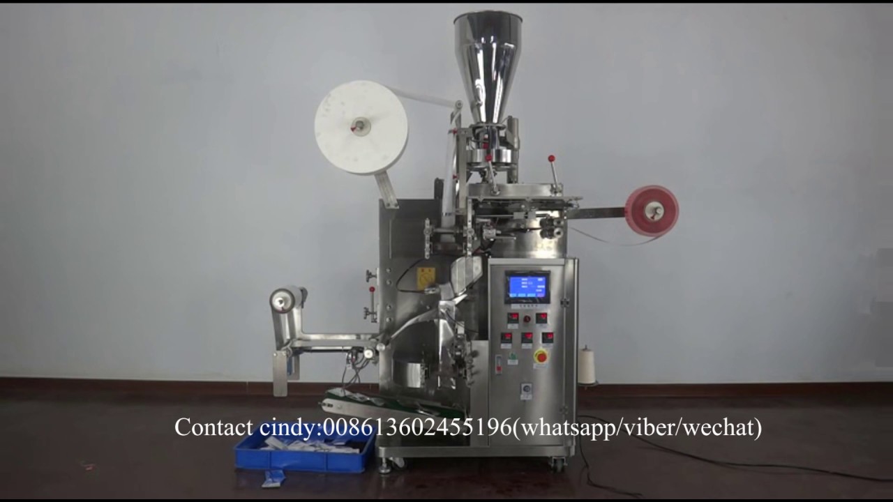 Teabag packing machine with inner bag and outer bag Thread filter vertical packing machine