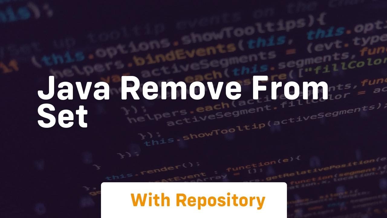 java remove from set