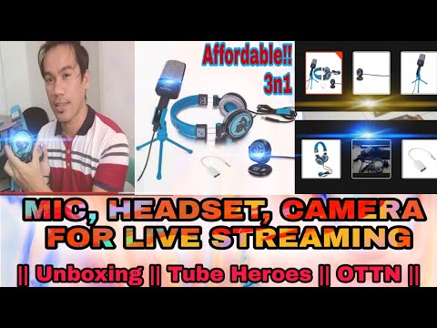 MURANG MIC Headset and Camera for Vlogging and LIVE STREAMING || Tube Heroes || Unboxing Diaries