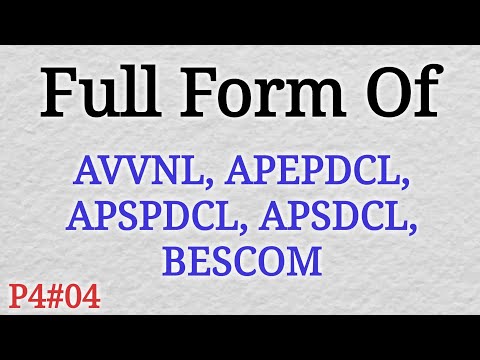 Full Form of AVVNL, APEPDCL, APSPDCL, APDCL, BESCOM in Electricity | Gk in Hindi | Mahipal Rajput