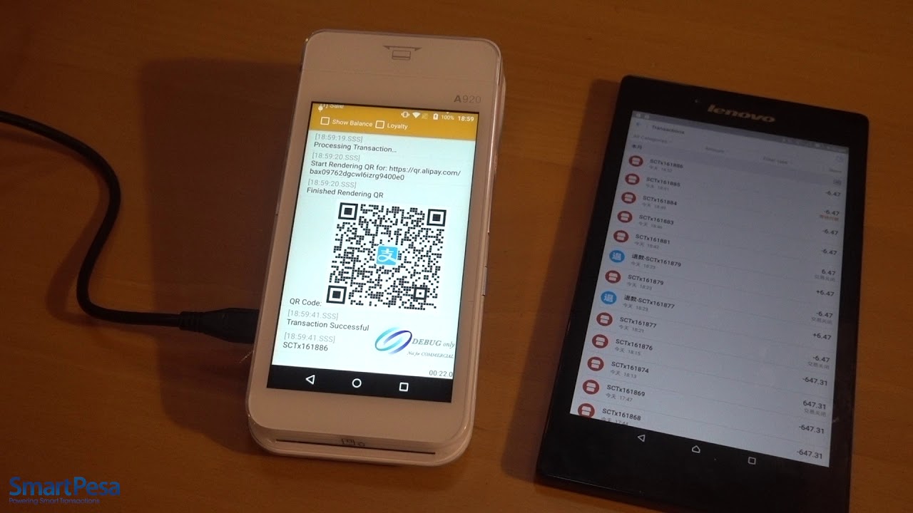 Developer Walkthrough: SmartPesa SDK with AliPay QR