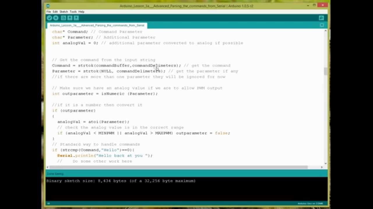 Fast Track To Arduino Programming Lesson 3 Pt 2 Improved Parsing And Memory Usage Optimized