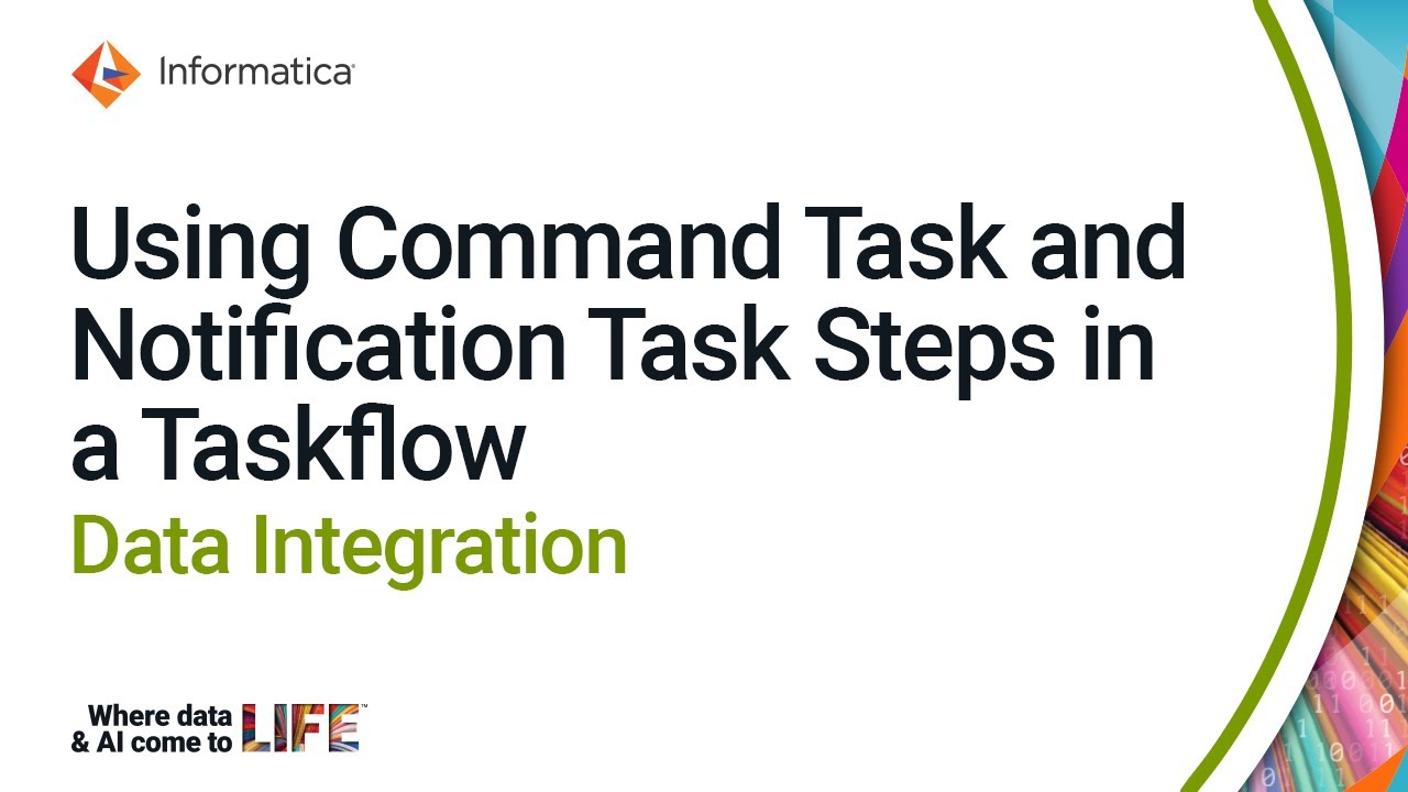 Using Command Task and Notification Task Steps in a Taskflow in Data Integration