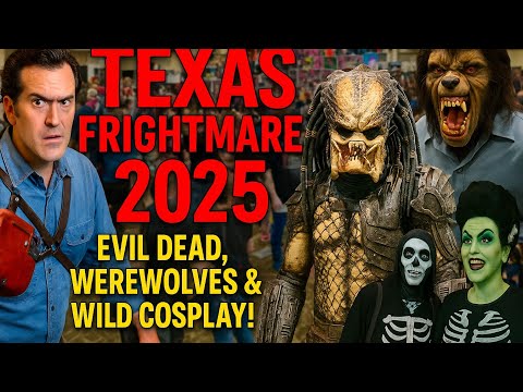 Texas Frightmare Weekend 2025 Vlog | Evil Dead, Predator, Werewolves & Wild Horror Cosplay!