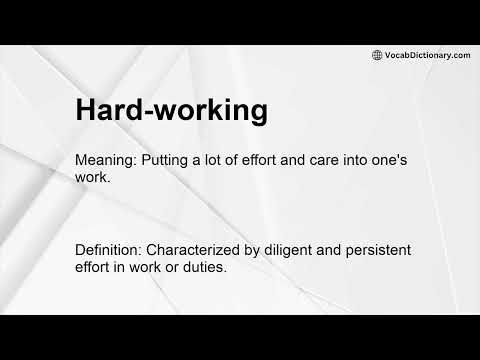 Hard-working Meaning