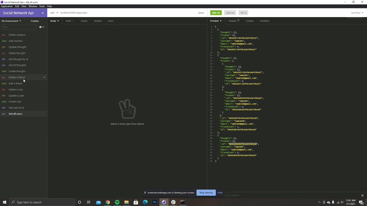 Social Network API Instructions