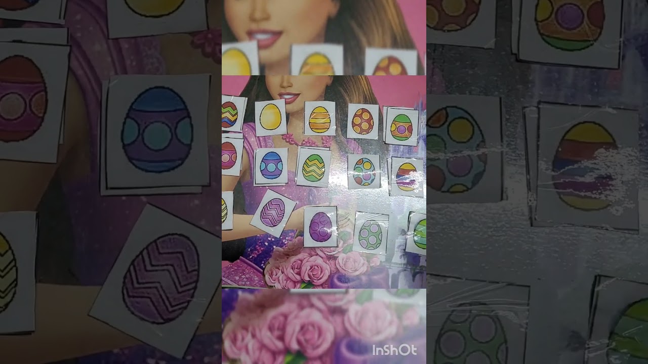Easter eggs matching/Memory game #diy #memory #attention