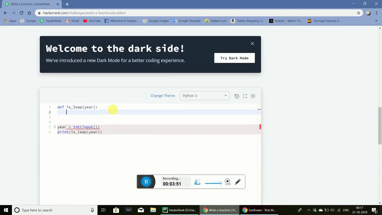 HackerRank Write a Function Solution
