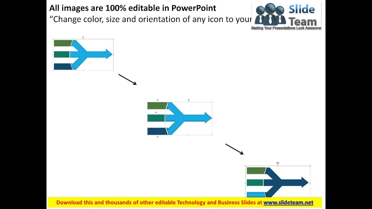 converging process for business and management flat powerpoint design