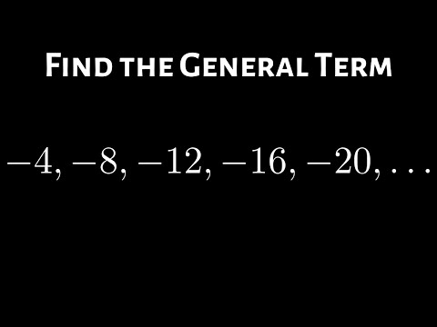 Find the Formula for the nth Term of the Arithmetic Sequence -4, -8, -12, -16, ...