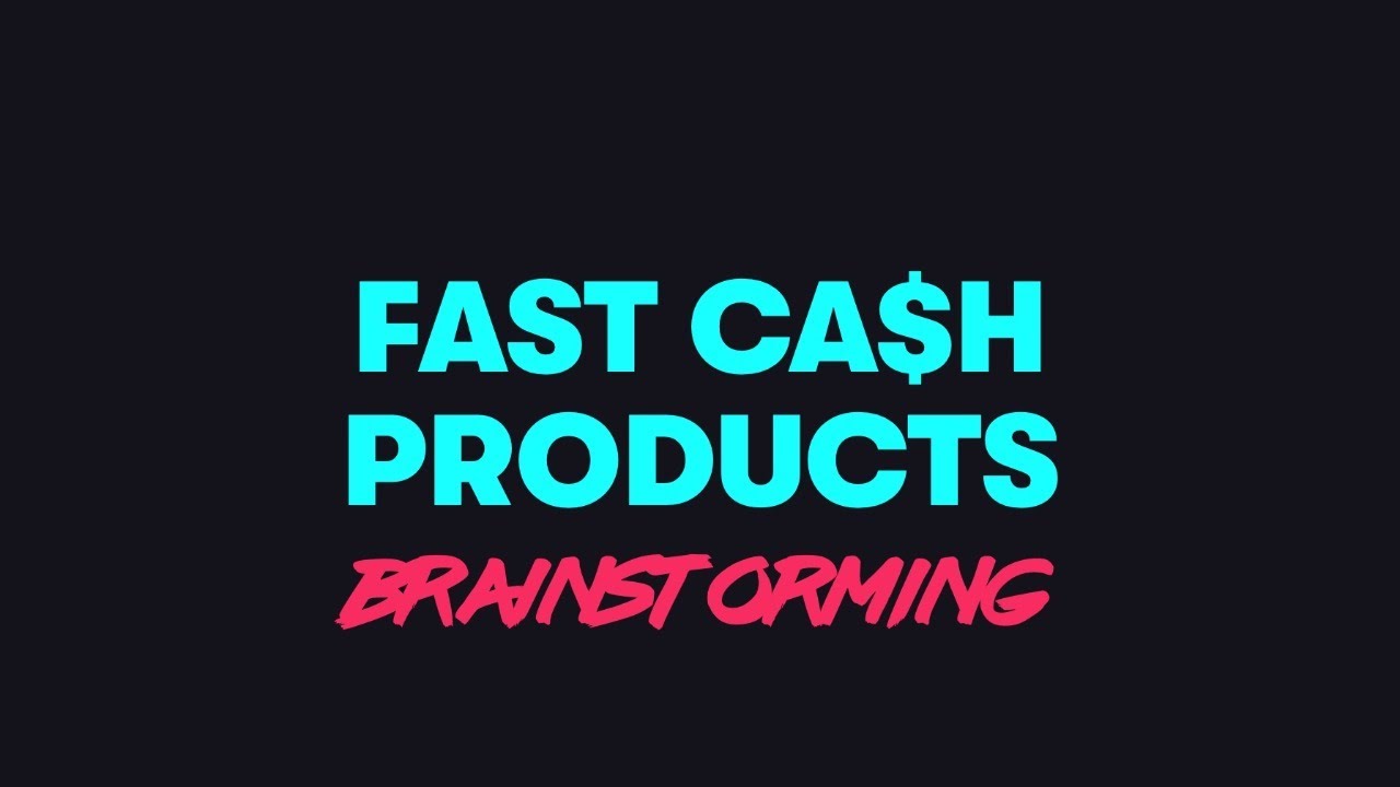 I'll brainstorm PRODUCT IDEAS for you ($1k in 30 days)