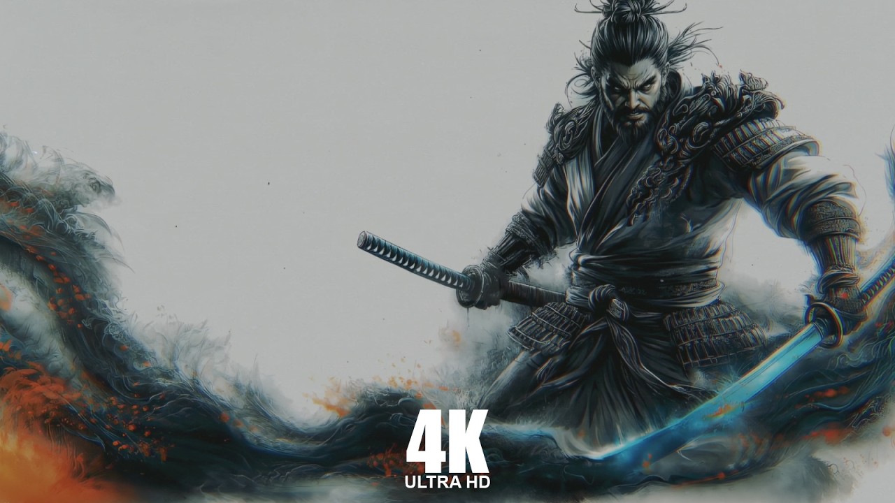 1 Hour Loop Two Sword Samurai 4K Resolution Your Live Wallpaper For PC #livewallpaper