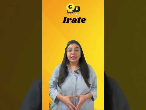 Do You Know What ' Irate ' Means ? You Will Be Surprised To Know The Meaning | Learn English Vocab