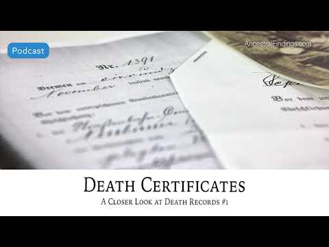 AF-524: Death Certificates: A Closer Look at Death Records #1 | Ancestral Findings Podcast