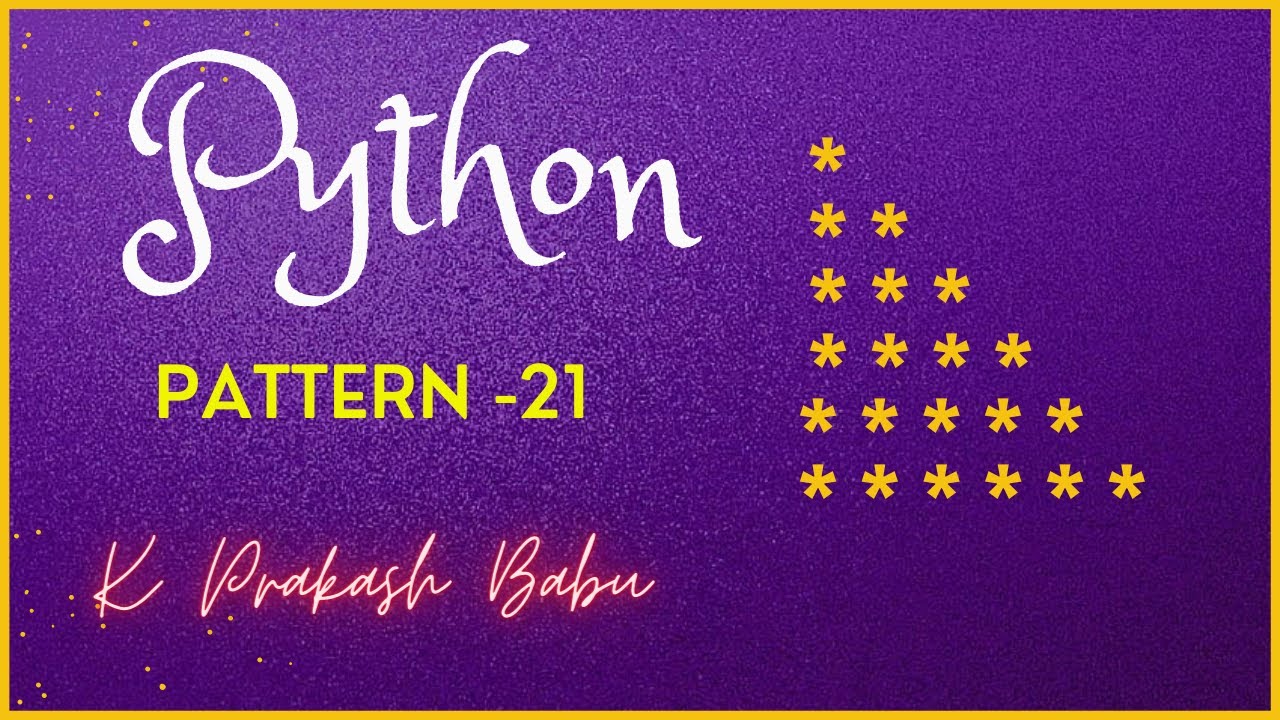 PYTHON PATTERN PROGRAM 21