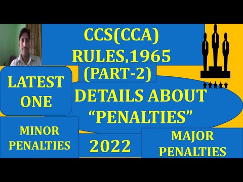 CCS(CCA) RULES,1965 (PART-2) PENALTIES