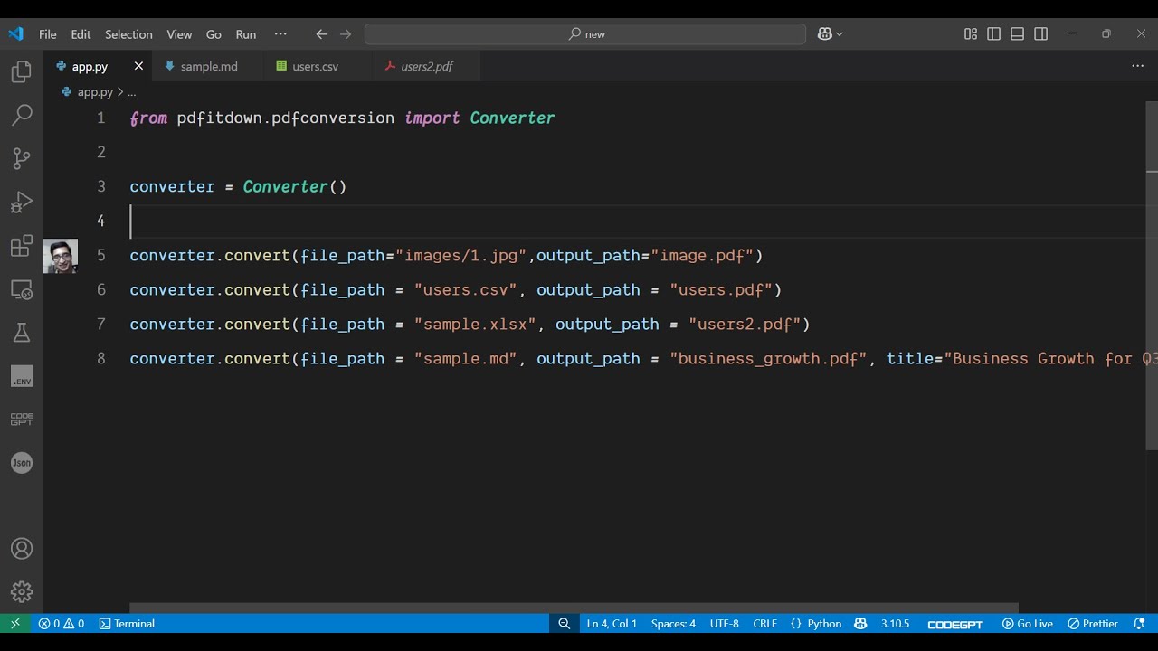 How to Convert Image, CSV, Excel & Markdown to PDF with Python Using pdfitdown Library Full Tutorial