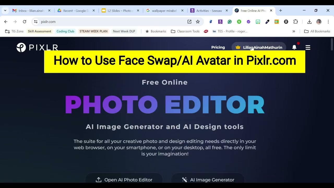 How to Use Face Swap/AI Avatar in Pixlr.com