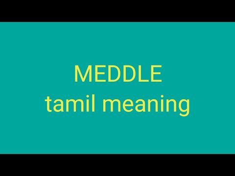 MEDDLE tamil meaning/sasikumar