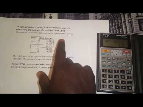 NPV (Net Present Value) Using Financial Calculator | Sharp EL-738